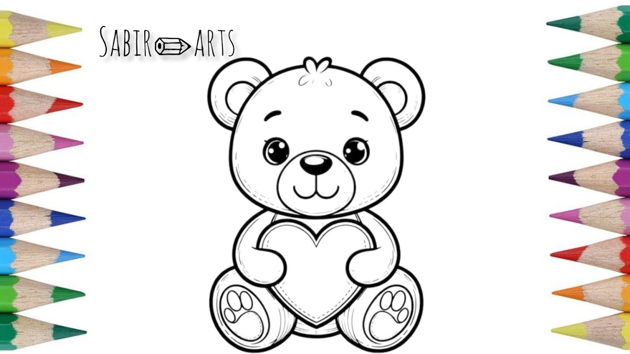 How to Draw Teddy Bear for kids |With 6 Number Teddy Bear|Step by Step ...