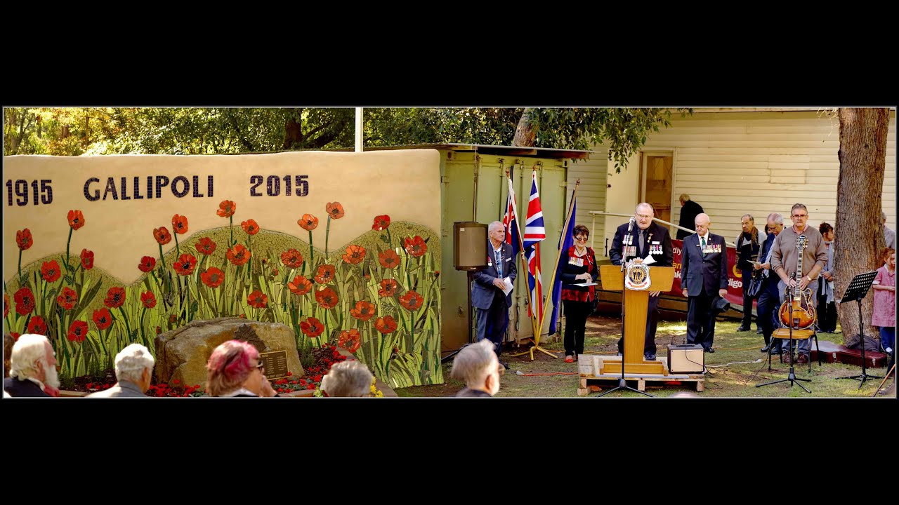 Gallipoli Memorial Wall dedication RSL Warburton Tue 21 April 2015 ...