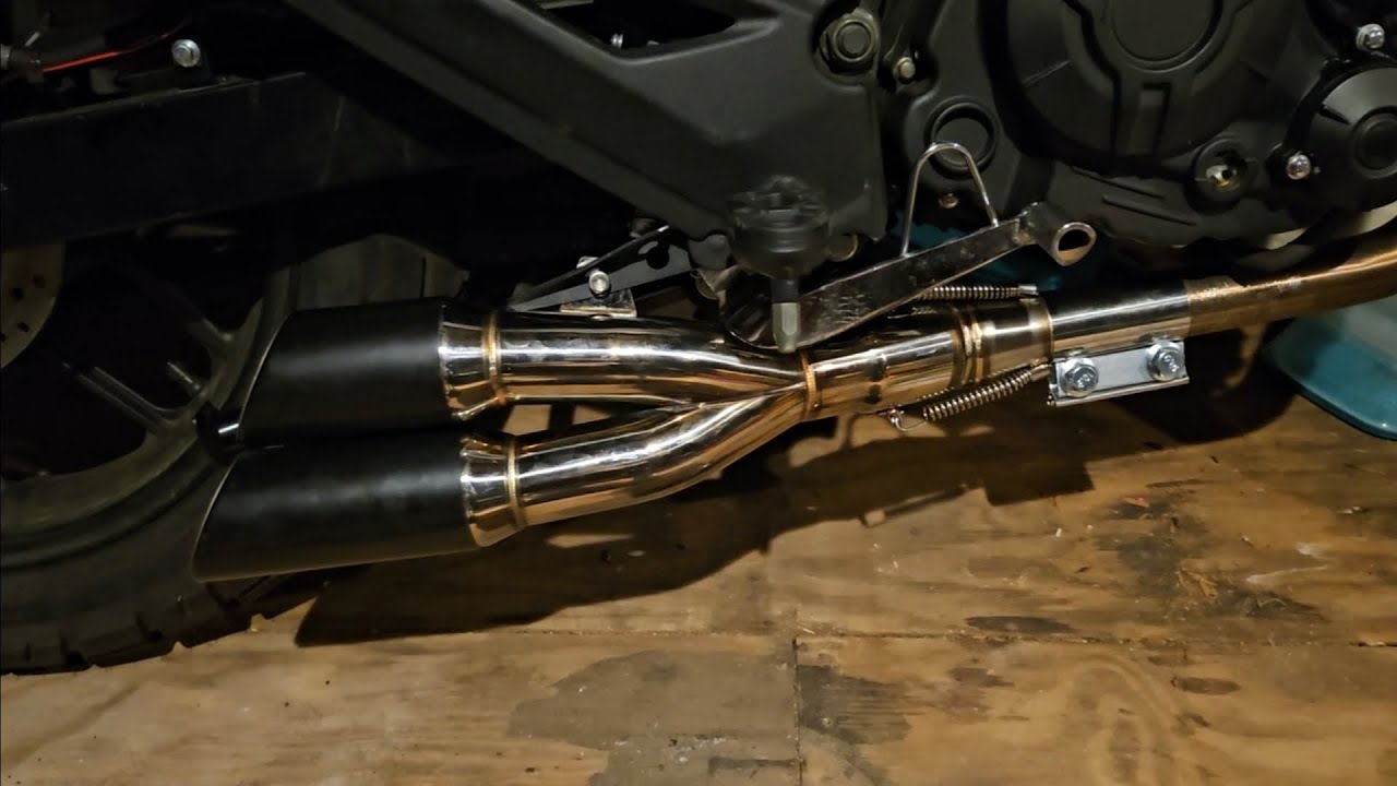 Lifan KPM 200 straight back exhaust mod - YouTube