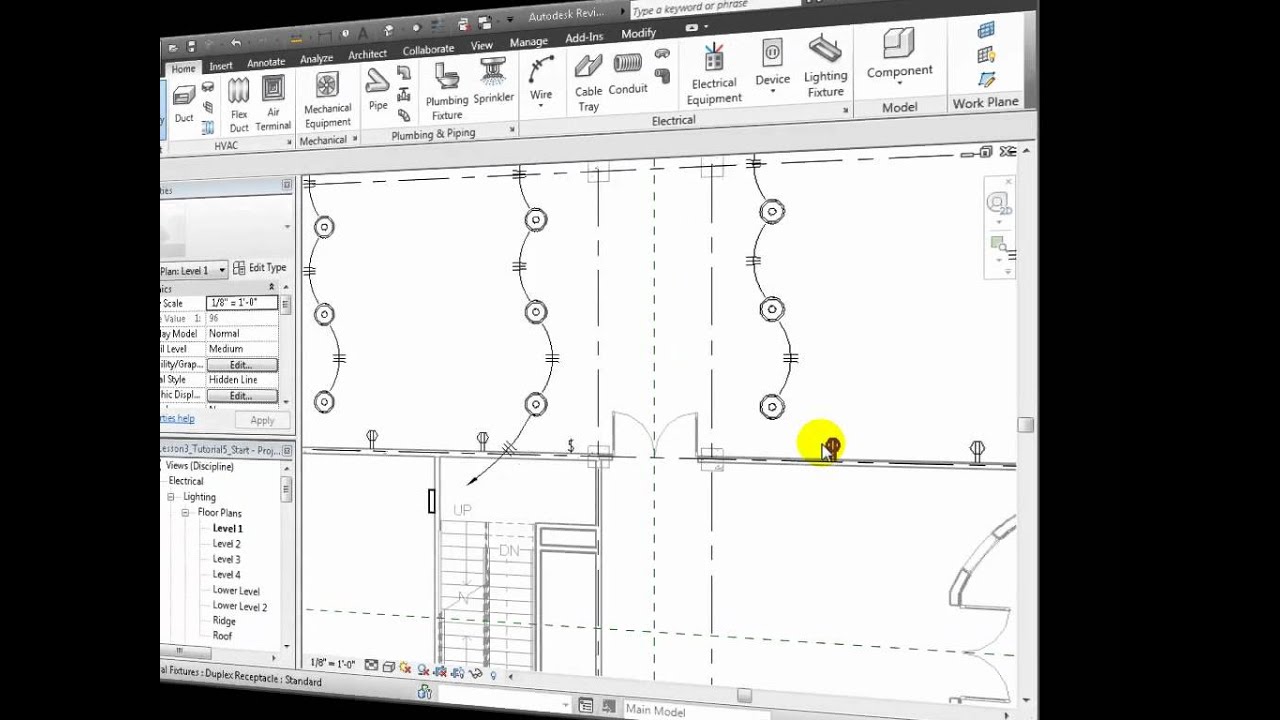 Revit MEP - Modeling Electrical Receptacle Circuits - YouTube