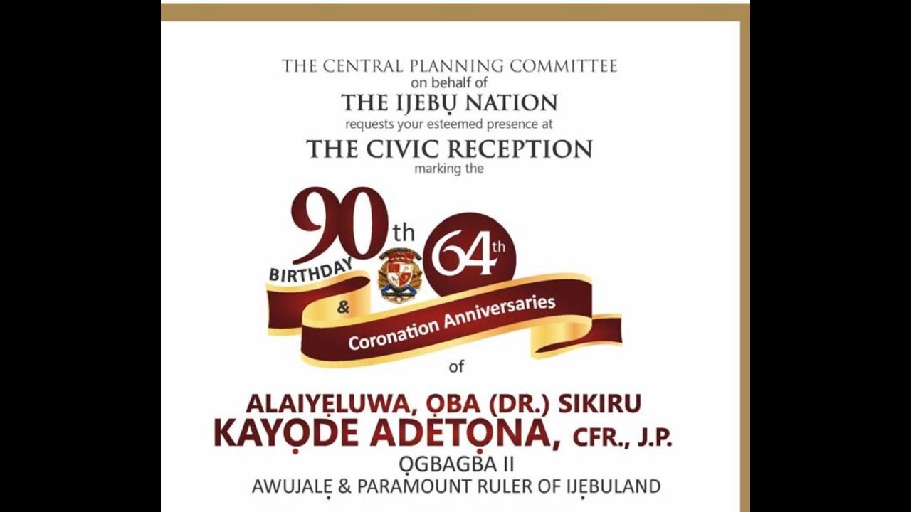 OBA (DR.) SIKIRU KAYODE ADETONA CFR., J.P. OGBAGBA II (AWUJALE OF ...