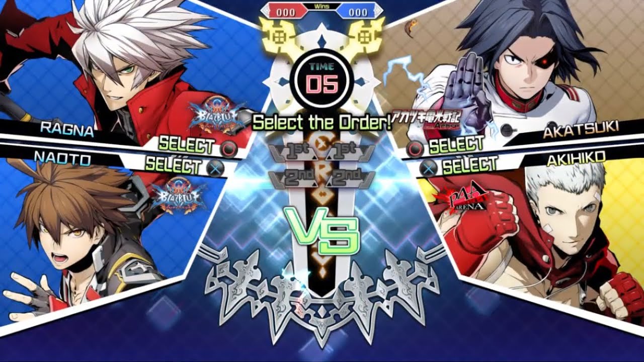BLAZBLUE CROSS TAG BATTLE (Online Match) Ragna/Naoto K. vs Akatsuki ...