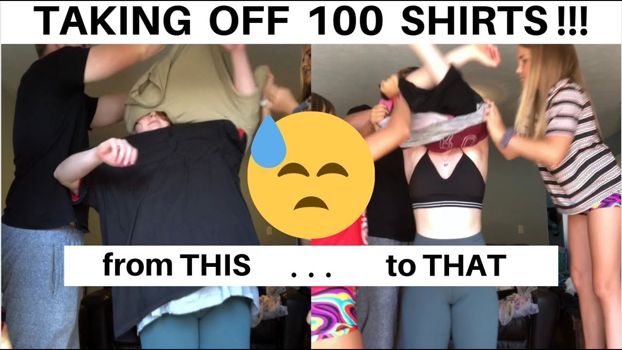 Taking off 100 SHIRTS - 100 shirts challenge - YouTube