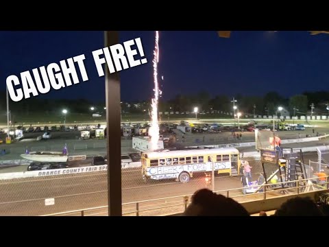 School Bus Catches Fire After Blasting Fireworks At Orange County Fair ...