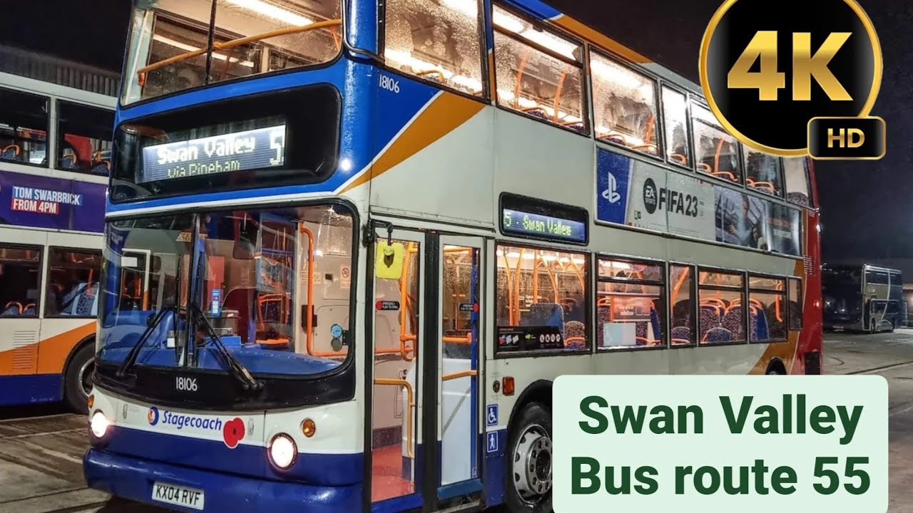 Bus route 55 Swan Valley - Town centre Northampton +Map +Timetable ...
