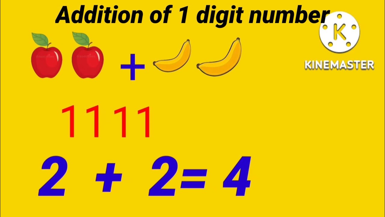 Addition of one digit number Maths | - YouTube
