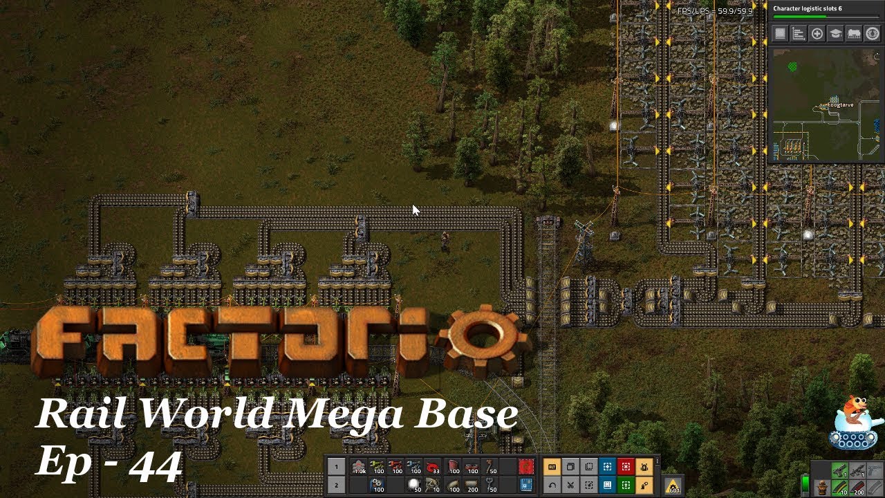 Factorio 0.17 - Rail World Mega Base - EP 44 - YouTube