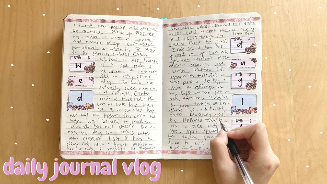 journal vlog | how i journal everyday! - YouTube