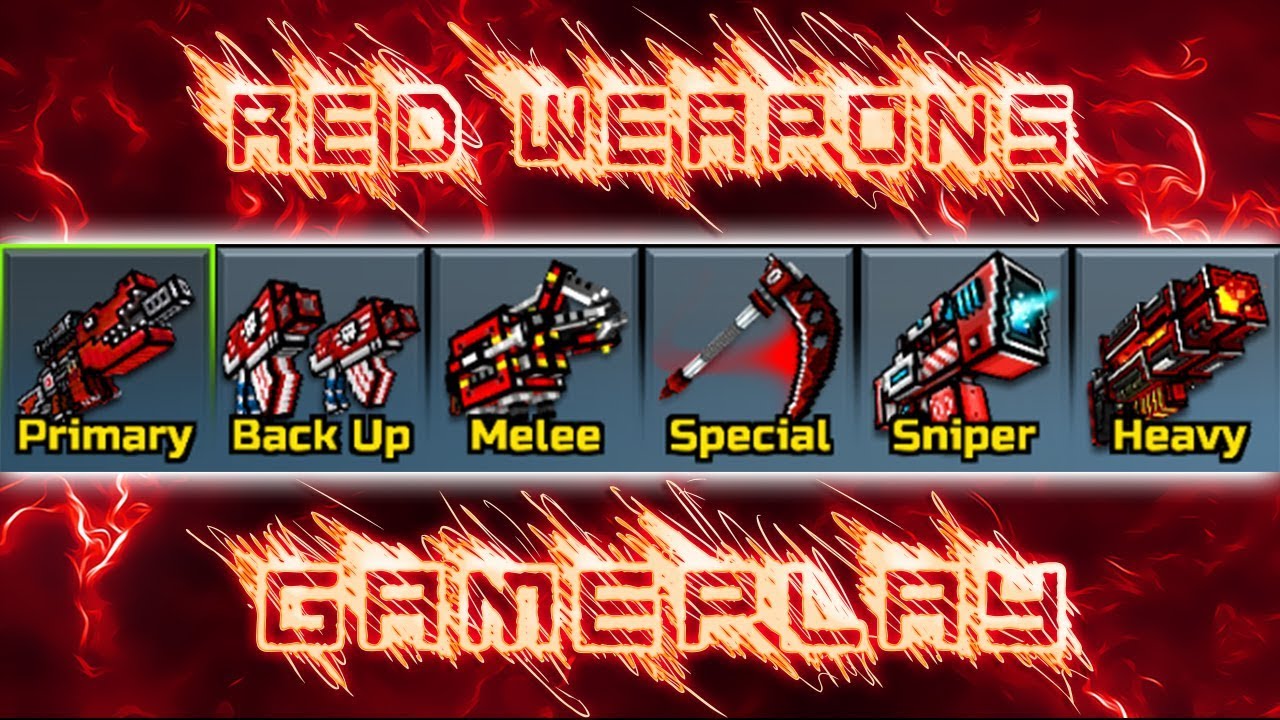 Pixel Gun 3D - Red Weapons Gameplay - YouTube