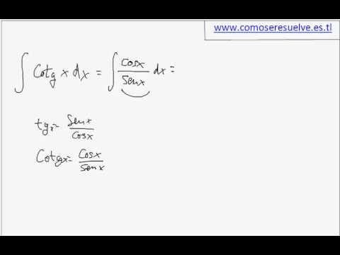 Integral de cotangente - YouTube