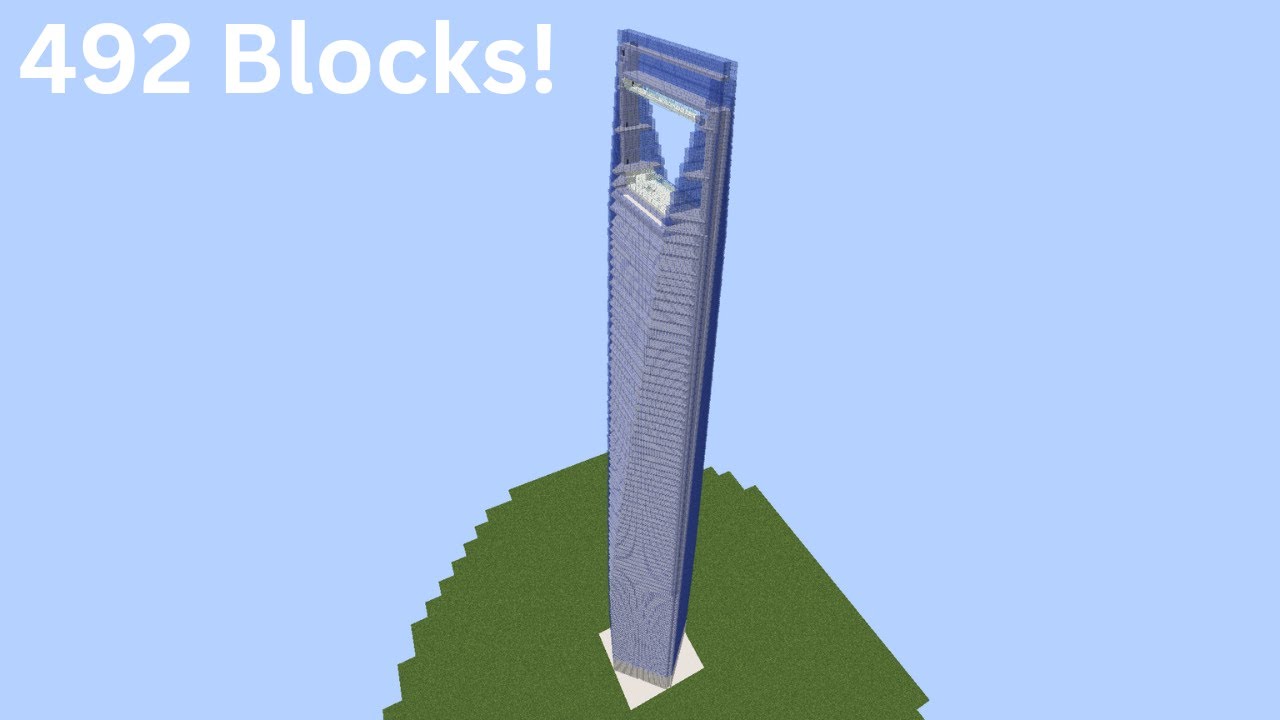 I built Shanghai World Financial Center in Minecraft! 492 Blocks! - YouTube