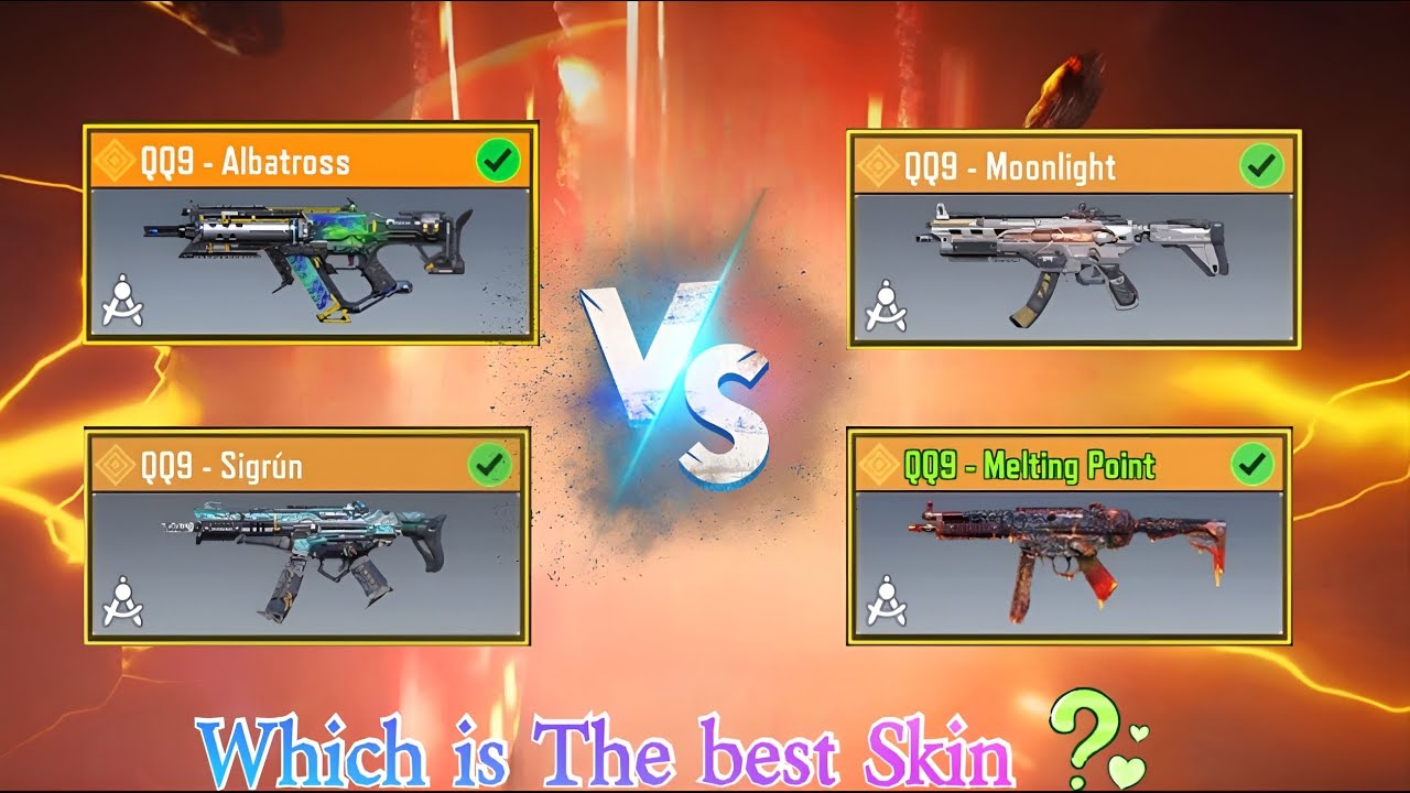 CODM ALL LEGENDARY QQ9 SKIN COMPARISON! (QQ9 Albatross VS Moonlight VS ...
