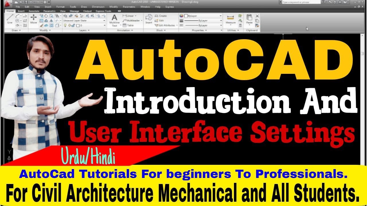 AutoCAD Introduction & User Interface Settings In 2022 [ Urdu/Hindi ...