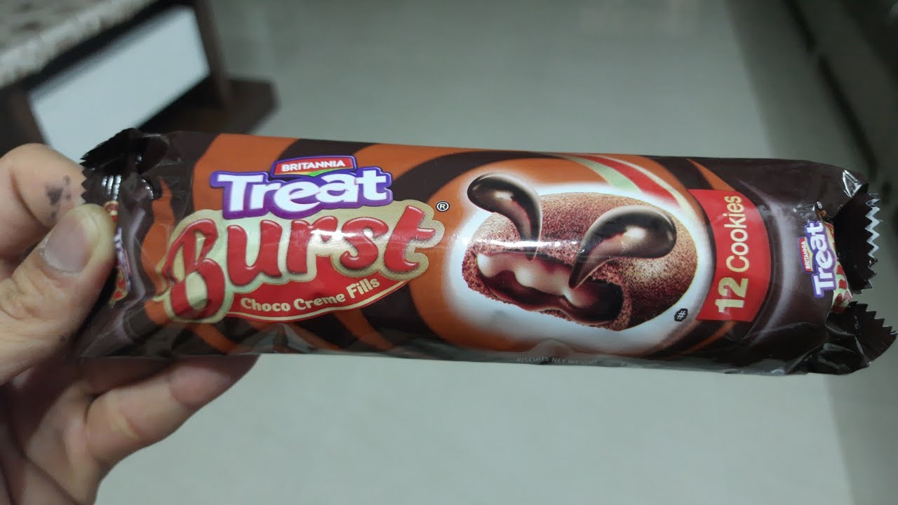 ब्रिटानिया Treat Burst Choco Creme Fills Cookies Full Review Price And ...