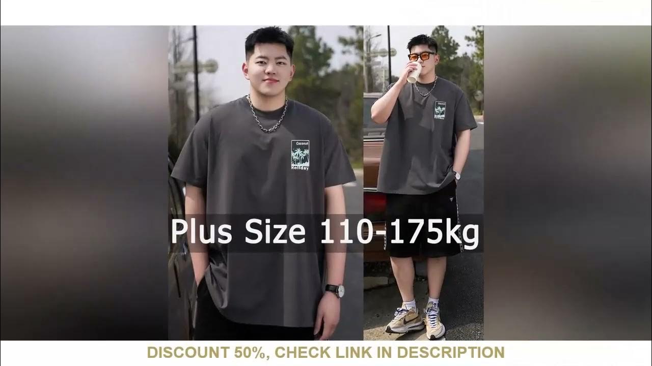 Camiseta masculina impressa popular camisetas tamanho grande 110-175kg 6xl/7xl plus size moda ...