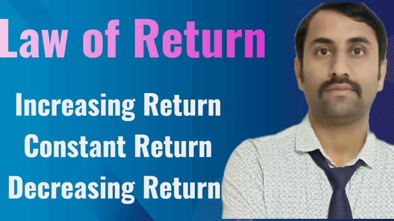 Law of return | increasing return| Constant return | decreasing return ...