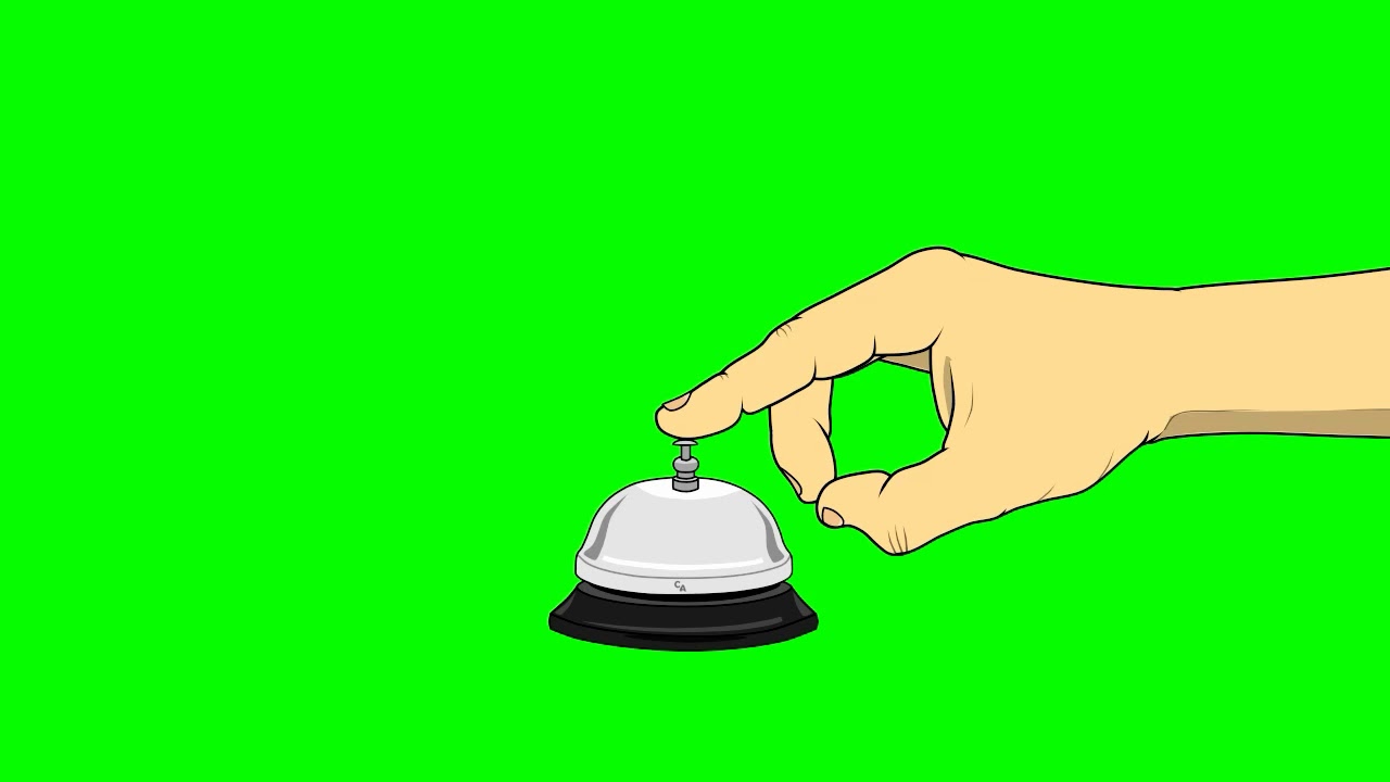 Animated Hand Hit Bell - GREEN SCREEN - WITH SOUND - NO COPYRIGHT - YouTube