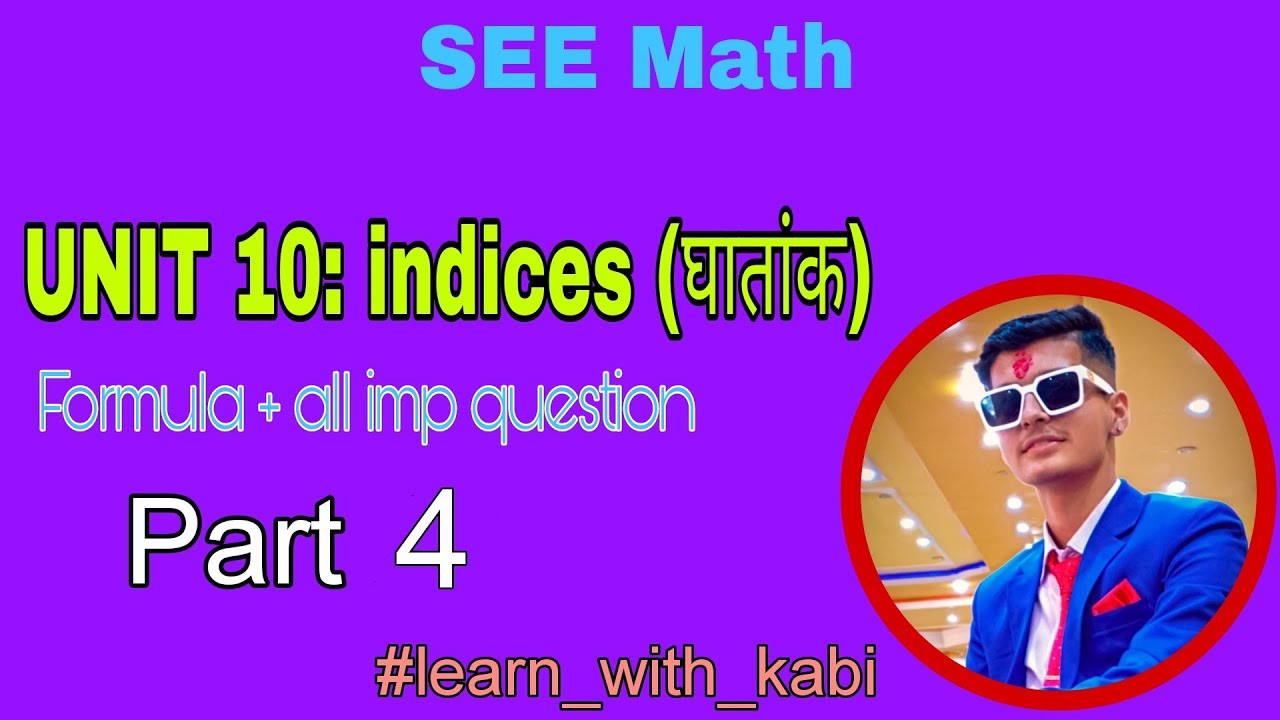 class 10 math unit 10 | indices exponential equation all type of imp ...