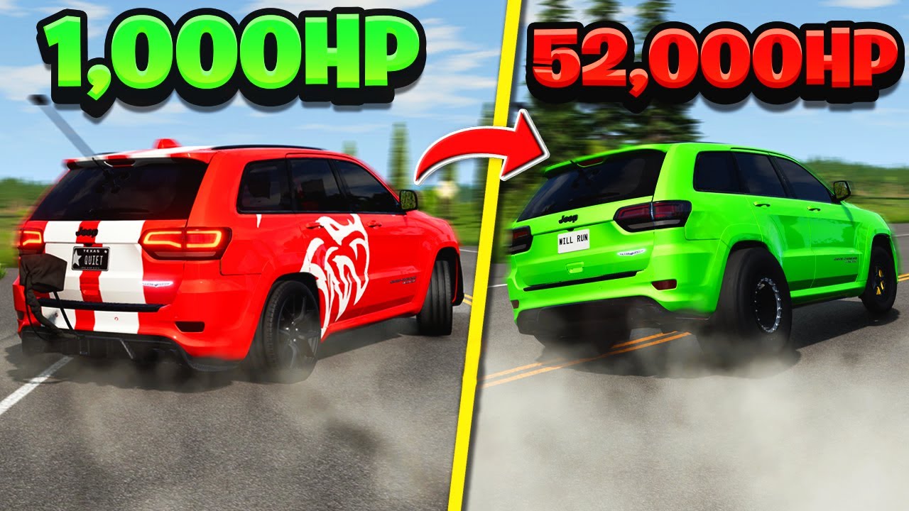 Every Time I Crash I Drive a NEW Trackhawk in BeamNG - YouTube
