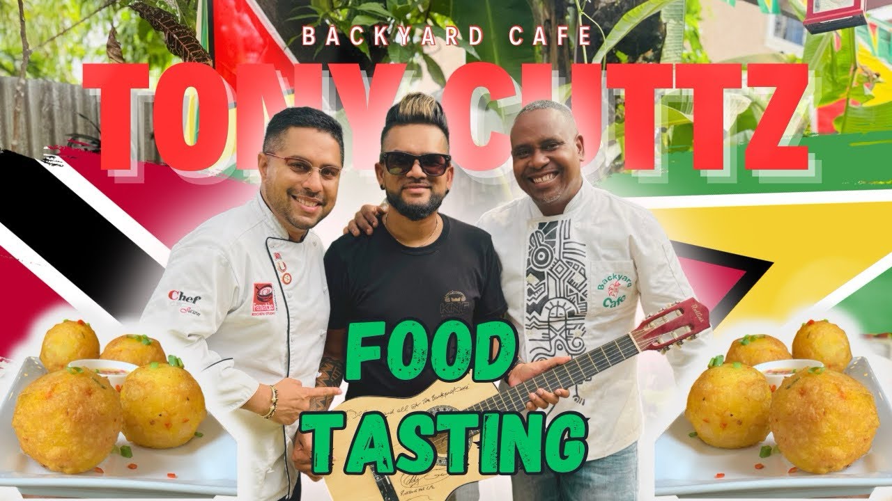 Tony Cuttz and chef Jason At the backyard cafe | Guyanese food testing ...