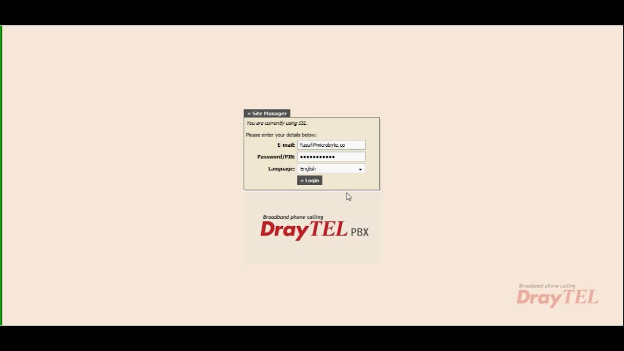 DrayTEL Hosted PBX - How to log in - YouTube