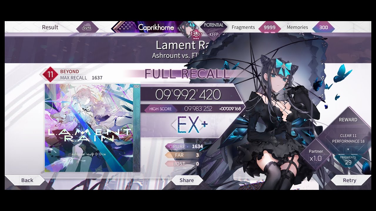 [Arcaea 6.0] Lament Rain (BYD 11) Full Recall 3-0 - YouTube