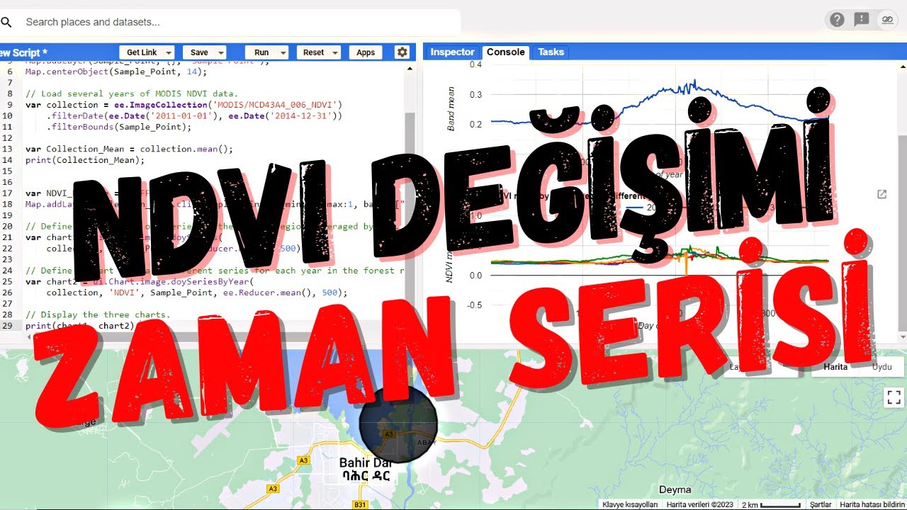 NDVI DEĞİŞİMİ ZAMAN SERİSİ ANALİZİ - YouTube