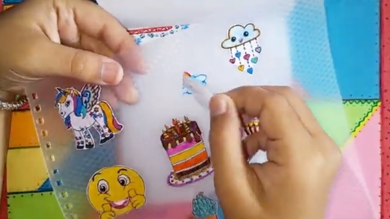 How to make Homemade Beautiful👌 stickers😃step by step in Easy Process.😍 ...