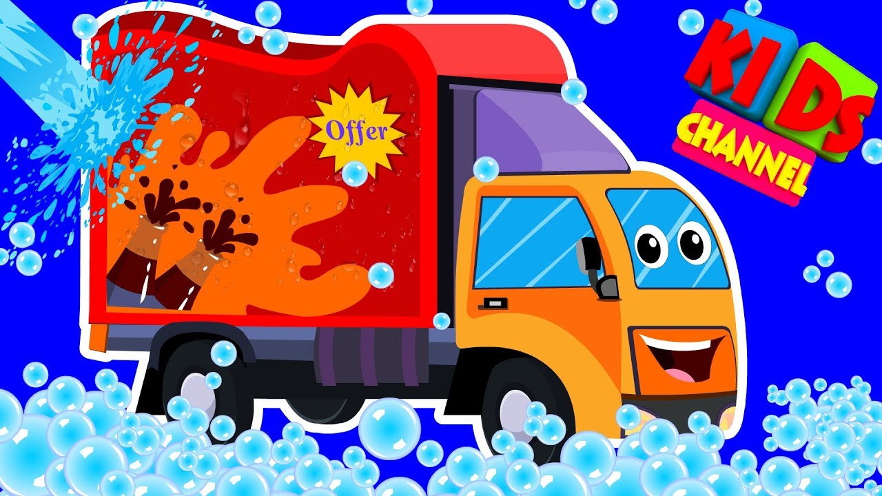 Van Car Wash | Childrens Cartoon | Street Vehicles | Video For Kids ...
