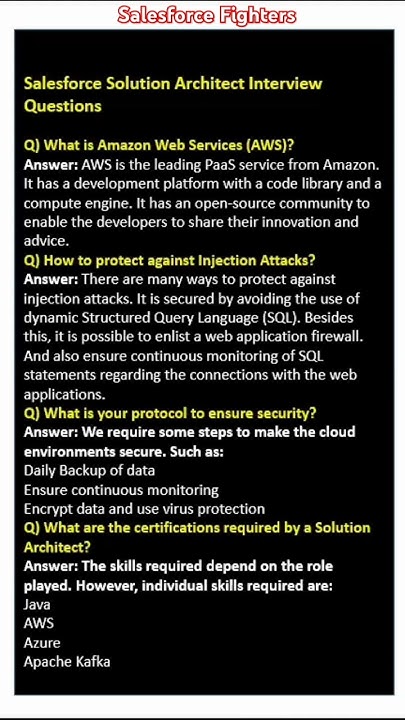 Salesforce Solutions Architect interview questions and answers? # ...