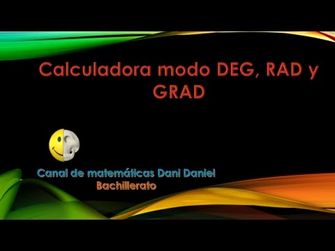 Calculadora modo DEG, RAD y GRAD - YouTube