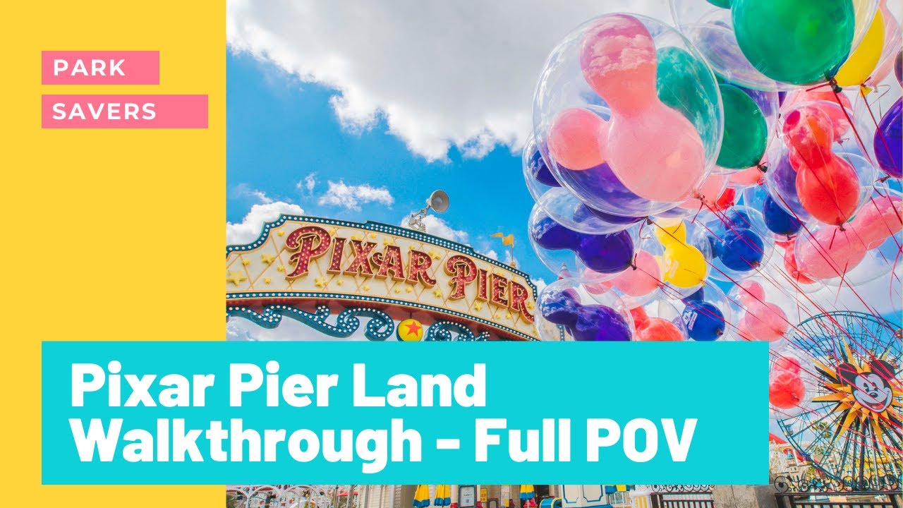 Pixar Pier Land Complete Walkthrough 4K - YouTube