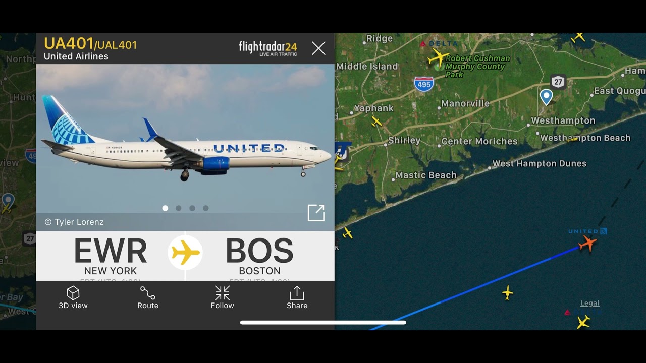 United Airlines Boeing 737-924(ER) (UA401, N38424) departing at EWR ...