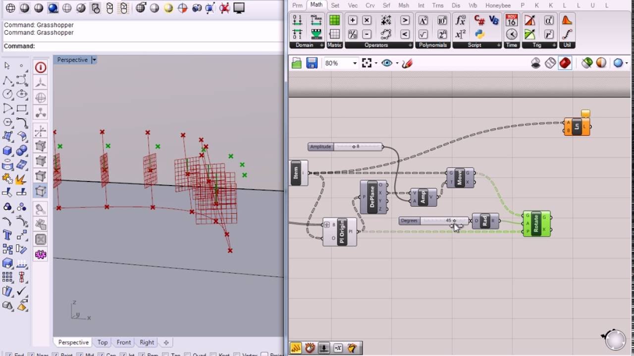 98 - Grasshopper - Boom Mast Structure 02 - Boom Arm Using Rotate and Deconstruct Plane - YouTube
