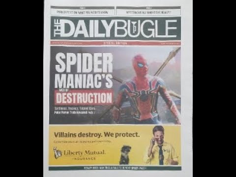 2021 Daily Bugle Newspaper Promo Liberty Mutual Insurance Spider-man No ...