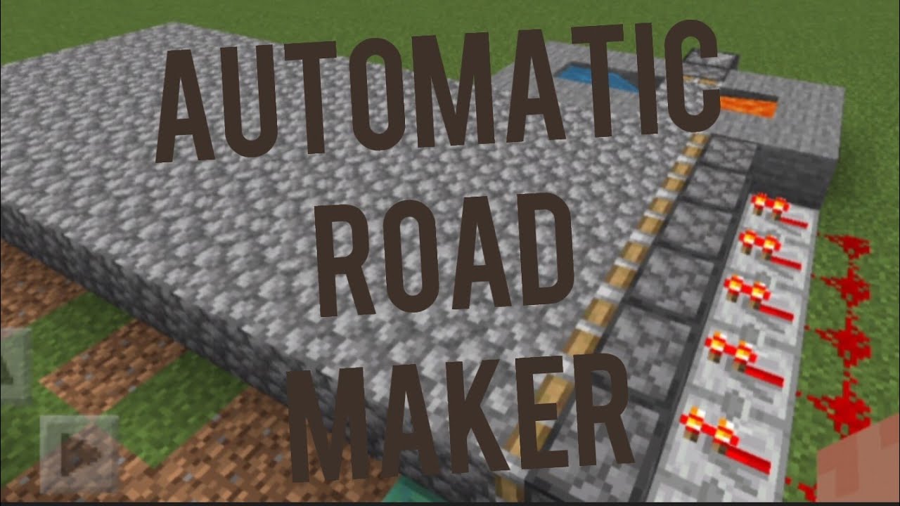 How to make automatic cobblestone road maker in MINECRAFT - YouTube