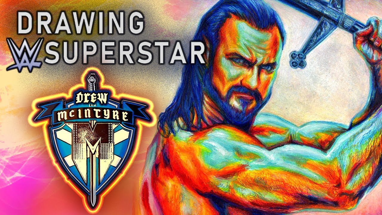 DRAWING WWE SUPERSTAR Drew McIntyre - YouTube