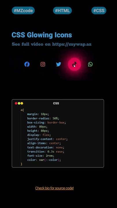 CSS Glowing İcons | mywap - YouTube