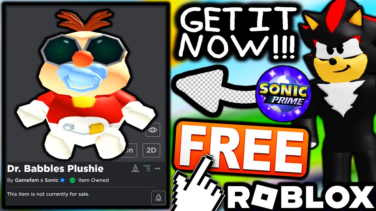 FREE ACCESSORY! HOW TO GET Dr. Babbles Plushie! (ROBLOX SONIC EVENT ...