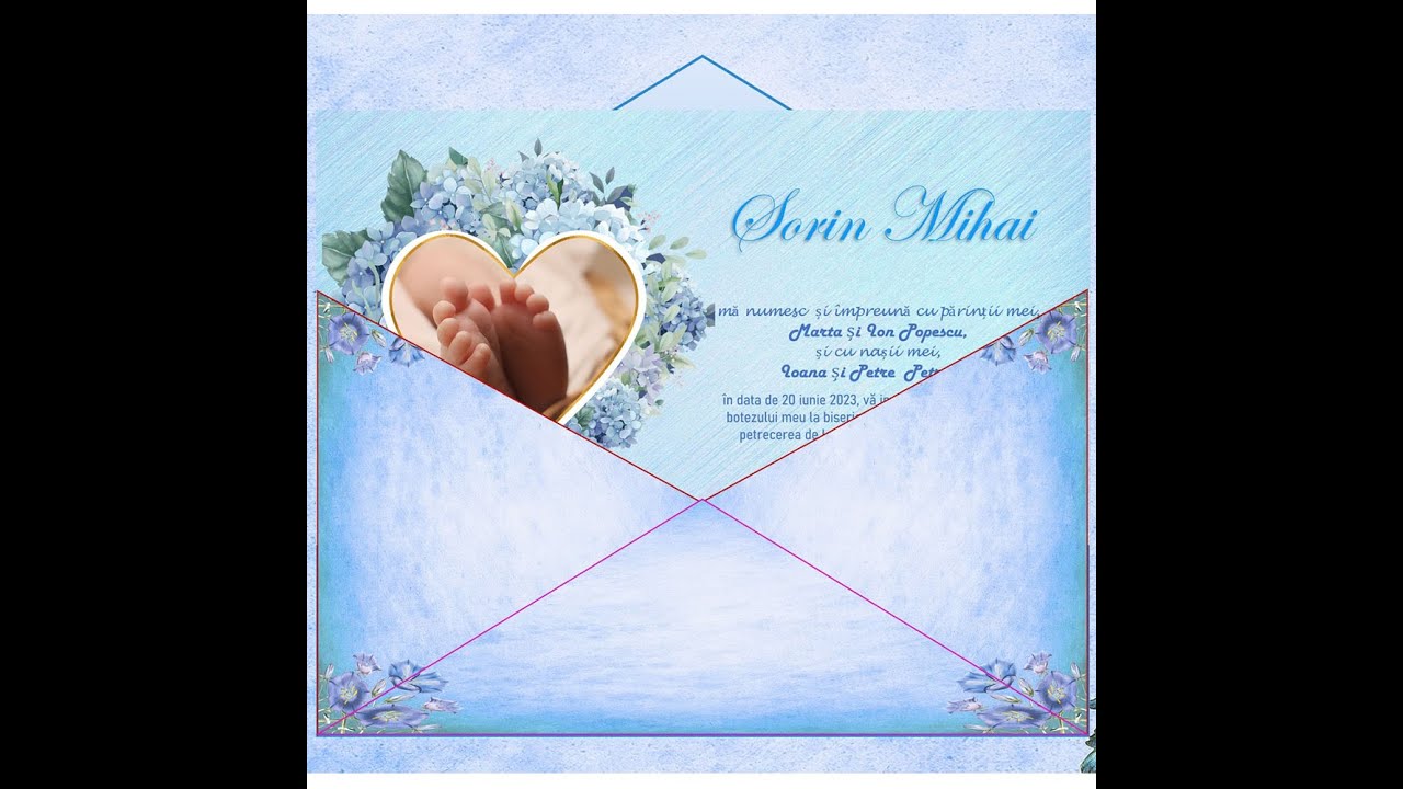 Invitatii Botez Personalizate Digitale Video (B06) - YouTube