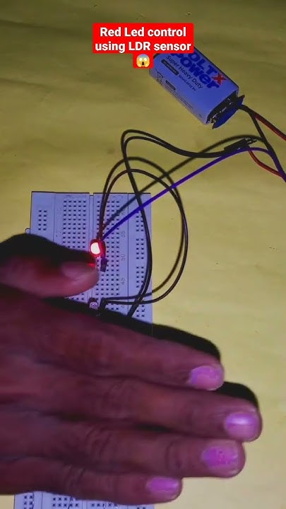 Red LED control using (LDR) Sensor😱|#ldr #electronic #shorts - YouTube