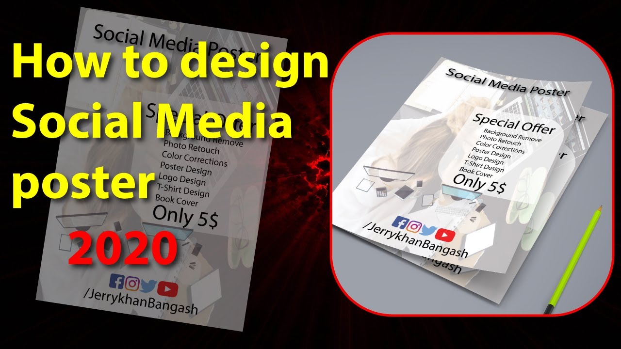 How to design for creating Social media Poster 2020 | Graphic Design ...