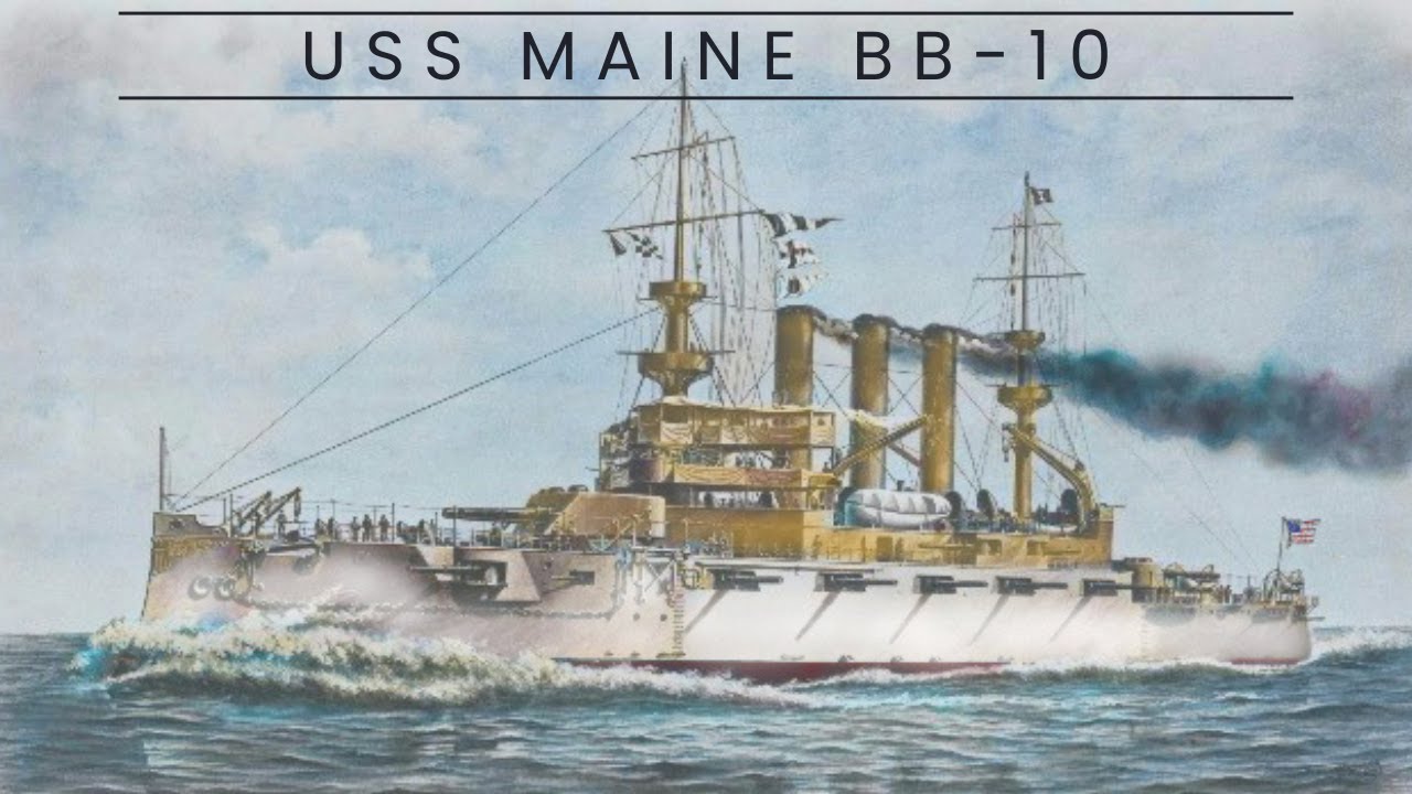 USS Maine BB-10 (Battleship) - YouTube
