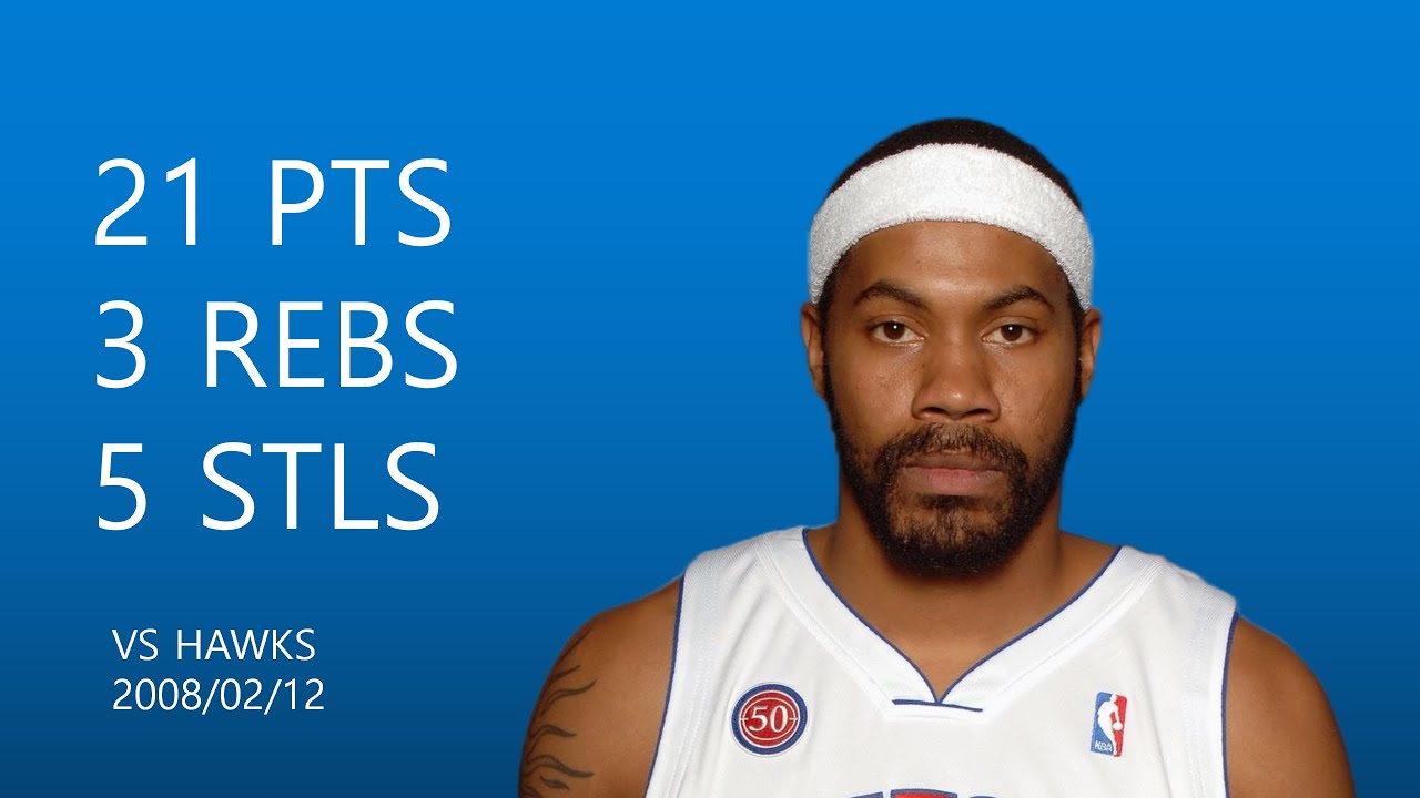 Rasheed Wallace | 21 pts,3 rebs,2 asts,5 stls,2 blks | February 12,2008 ...