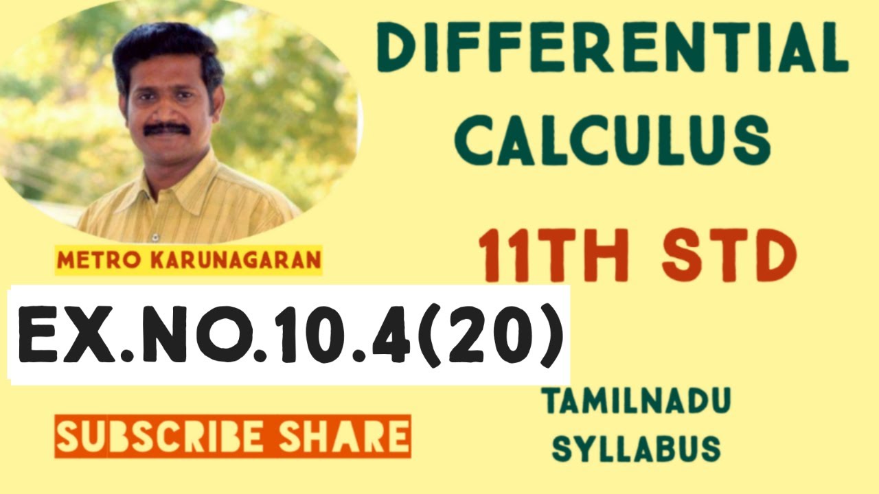 11th Std Maths Ex 10 4 20 Find The Derivative Of Sin 1 2x 1 x 2 With
