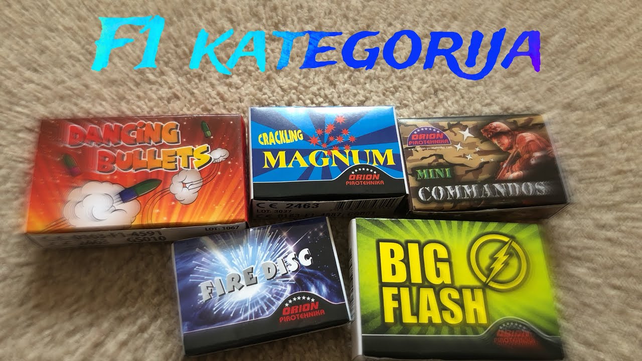 DECIJE PETARDE F1 KATEGORIJA ORION PIROTEHNIKA - YouTube