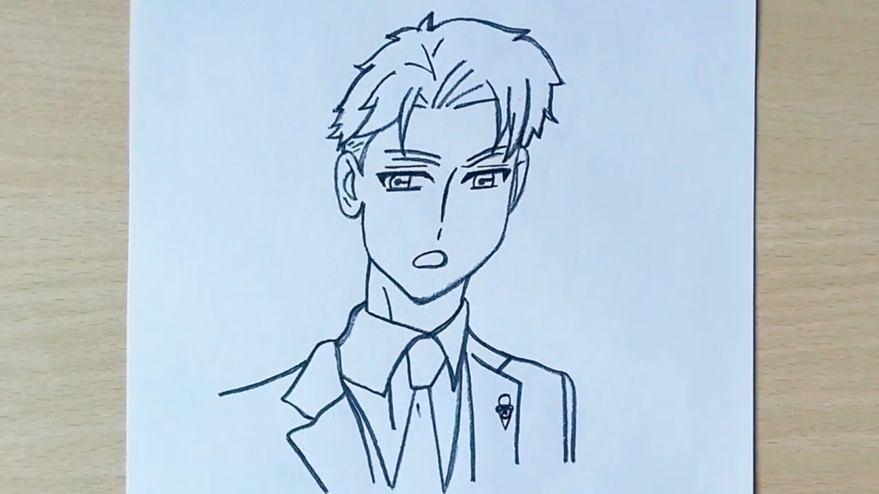 How to draw Loid Forger from Spy x Family - Step-by-Step Pencil Drawing ...