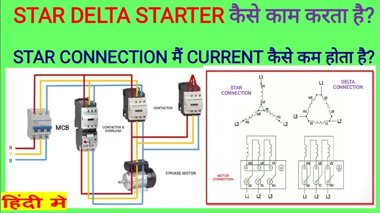 3 Phase Starter for Motor | Star Delta starter कैसे काम करता ? | 3 ...