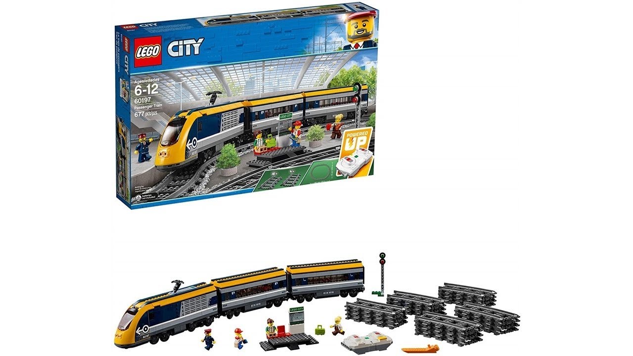 LEGO City Passenger Train 60197 Building Kit (677 Pieces), Overbox ...