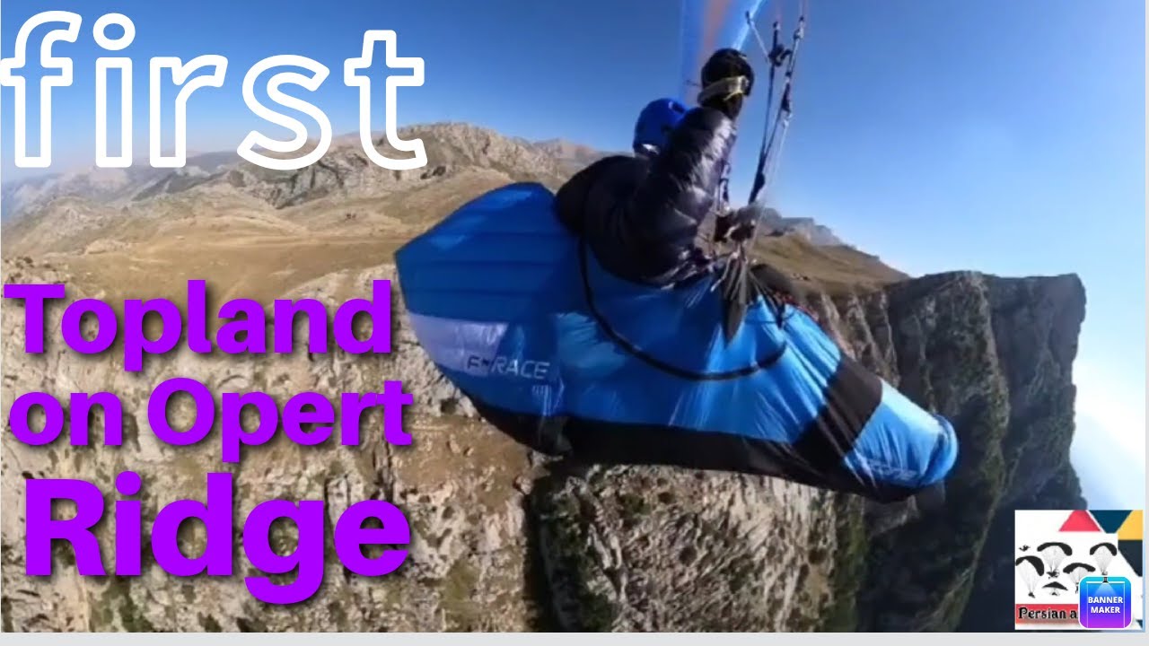 The first exciting topland paraglider on the Opert Ridge - YouTube